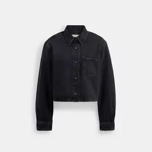 COACH OUTLET Cropped Denim Button Down In Organic Cotton