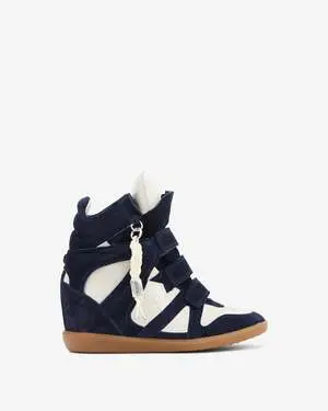 Isabel Marant Étoile Isabel Marant Bekett Wedge Sneakers Navy-ecru