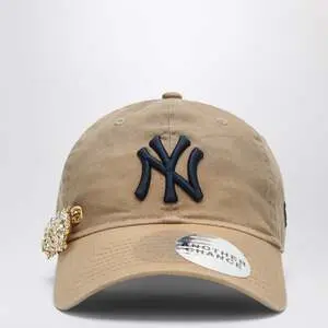 ANOTHER CHANCE Cotton Cap With Embellished Pin - Beige