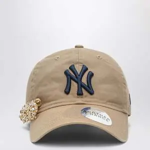 ANOTHER CHANCE Cotton Cap With Embellished Pin - Beige