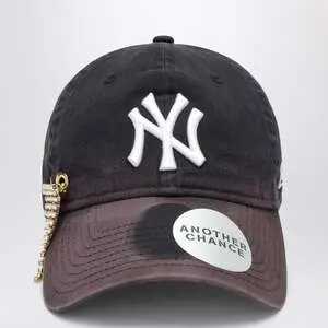 ANOTHER CHANCE Baseball Cap With Rhinestone Pin - Blue