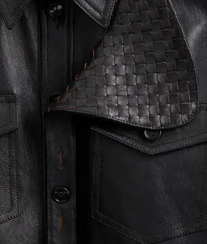 Bottega Veneta Weathered Leather Shirt