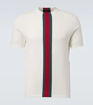 Gucci Web Stripe Cotton T-shirt