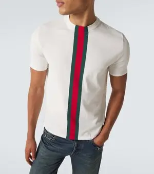 Gucci Web Stripe Cotton T-shirt