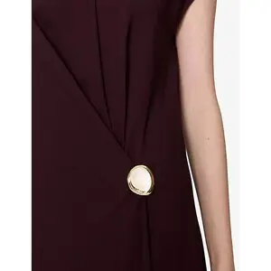 JOSEPH Taipan Draped-waist Crepe Maxi Dress