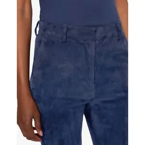 JOSEPH Tafira Flared Suede Trousers