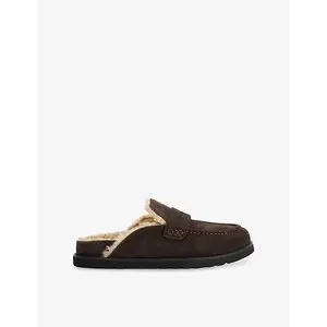 DUNE Goldy Suede Loafers - Brown Suede
