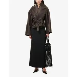 Magda Butrym Belted Leather Jacket