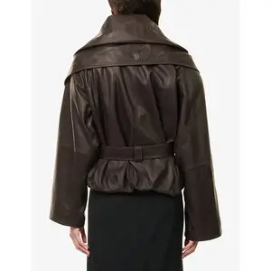 Magda Butrym Belted Leather Jacket