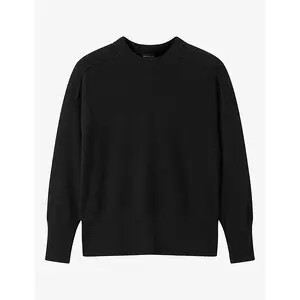 Whistles Round-neck Knitted Cashmere Jumper - Black
