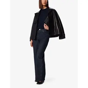 Whistles Crewneck Seam-detail Cashmere Jumper