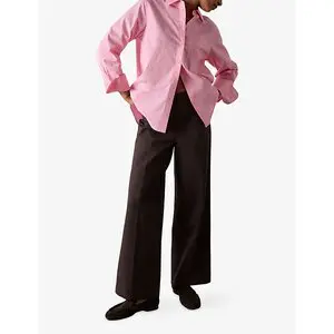 Whistles Wide-leg Mid-rise Stretch-woven Trousers
