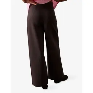 Whistles Wide-leg Mid-rise Stretch-woven Trousers