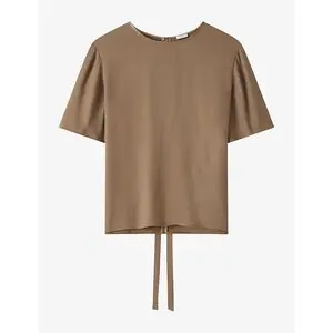 JOSEPH Atheris Tie-waist Crepe Top