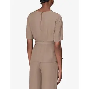 JOSEPH Atheris Tie-waist Crepe Top