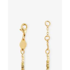 Anni Lu 18ct Gold-plated Brass And Glass Bead Bracelet - Speckle