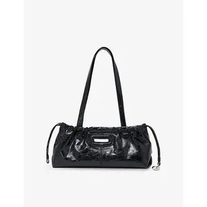 Maje Leather Shoulder Bag - Black