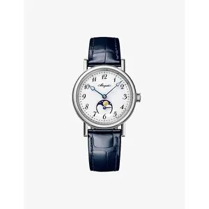 BREGUET Classique Phase De Lune 9087 18ct White-gold Automatic Watch 30mm - White Gold
