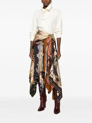 Zimmermann Valiant Printed Silk Skirt