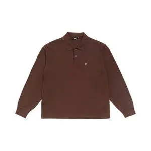StÜssy Classic Pique Long-sleeve Polo - Brown