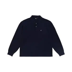 StÜssy Classic Pique Long-sleeve Polo 'navy - Blue