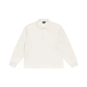 StÜssy Classic Pique Long-sleeve Polo 'bone - Cream