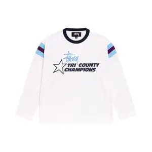 StÜssy Ls Ringer Tee - White