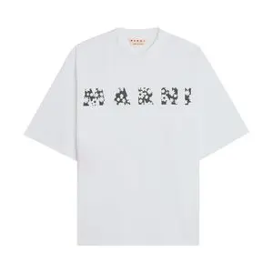 Marni Relaxed Fit Logo T-shirt 'lily - White