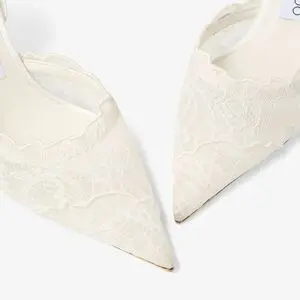 JIMMY CHOO Faiz Pump 65 Ivory Lace Pumps
