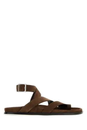 ALOHAS ALOHAS Suede Thong Sandals With Buckle Detail