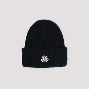 Moncler Virgin Wool & Cashmere Hat - Blue