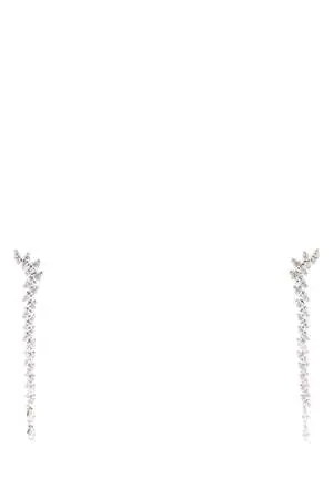 SWAROVSKI Swarovski Mesmera Silver Metal Drop Earrings, 6.5 Cm