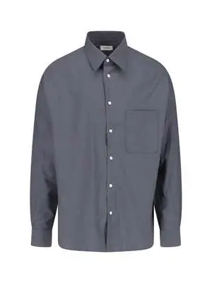 LEMAIRE Cotton Silk Button-up Shirt - Grey