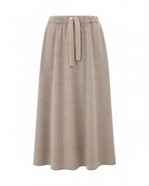 Herno Drawstring Waist Maxi Skirt - Chantilly