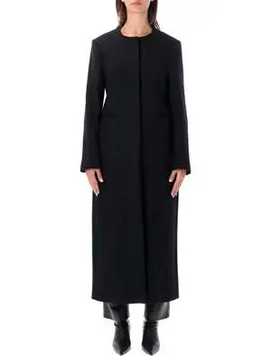 Loulou De Saison Collarless Long Wool Coat