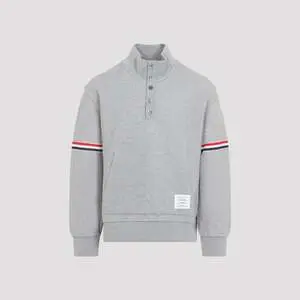 Thom Browne Funnel Neck Cotton Pullover Sweatshirt