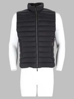 MOORER Quilted Puffer Vest - Black