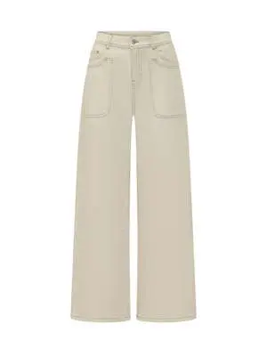 Ba&sh Jeans Zoel Style Straight-leg Denim - Ecru