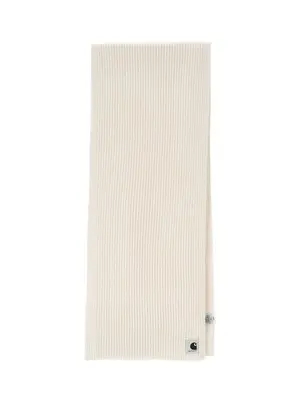 Carhartt Work In Progress Ribbed Knit Scarf - White