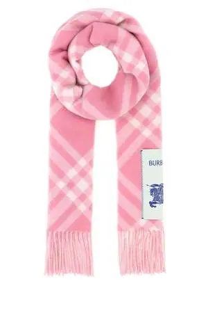 Burberry Embroidered Cashmere Scarf 168 Cm X 30 Cm - Checked