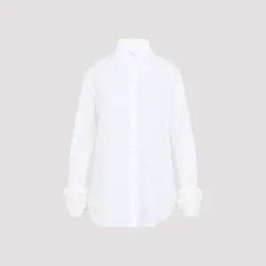 JIL SANDER Oversized Ruffled Cuff Button-up Shirt