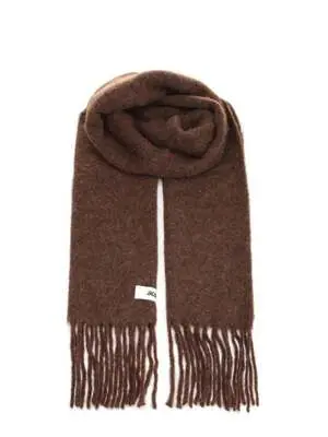 Jacquemus Oversized Fringe Scarf - Brown