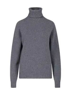MA'RY'YA Cashmere And Wool Turtleneck Sweater - Grey