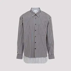Dries Van Noten Camber Shirt In 100% Cotton - Brown
