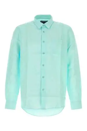 Vilebrequin Linen Button-up Shirt - Light Blue