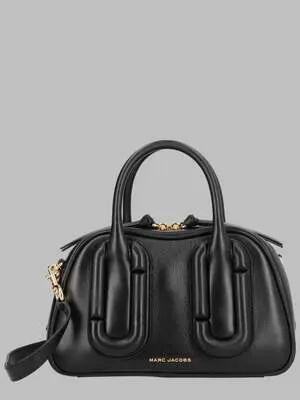Marc Jacobs Leather Satchel With Embossed Logo