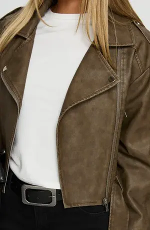 Princess Polly Talisha Faux Leather Biker Jacket