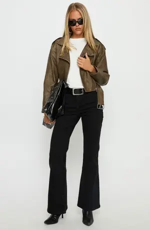 Princess Polly Talisha Faux Leather Biker Jacket