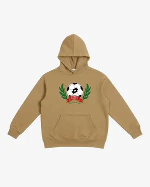 LOTTO Match Day Pullover Organic Cotton Hoodie - Tan