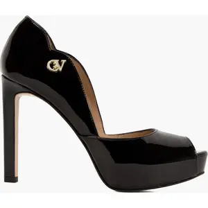 Cavalinho Iconic Patent Leather Peep-toe Platform Stiletto Heels - Black